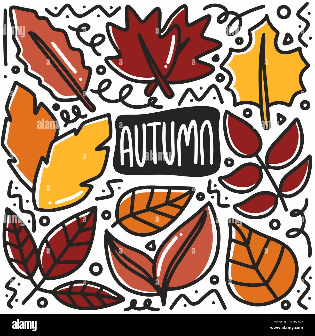 Hand draw autumn collection hi-res stock photography and images - Alamy
