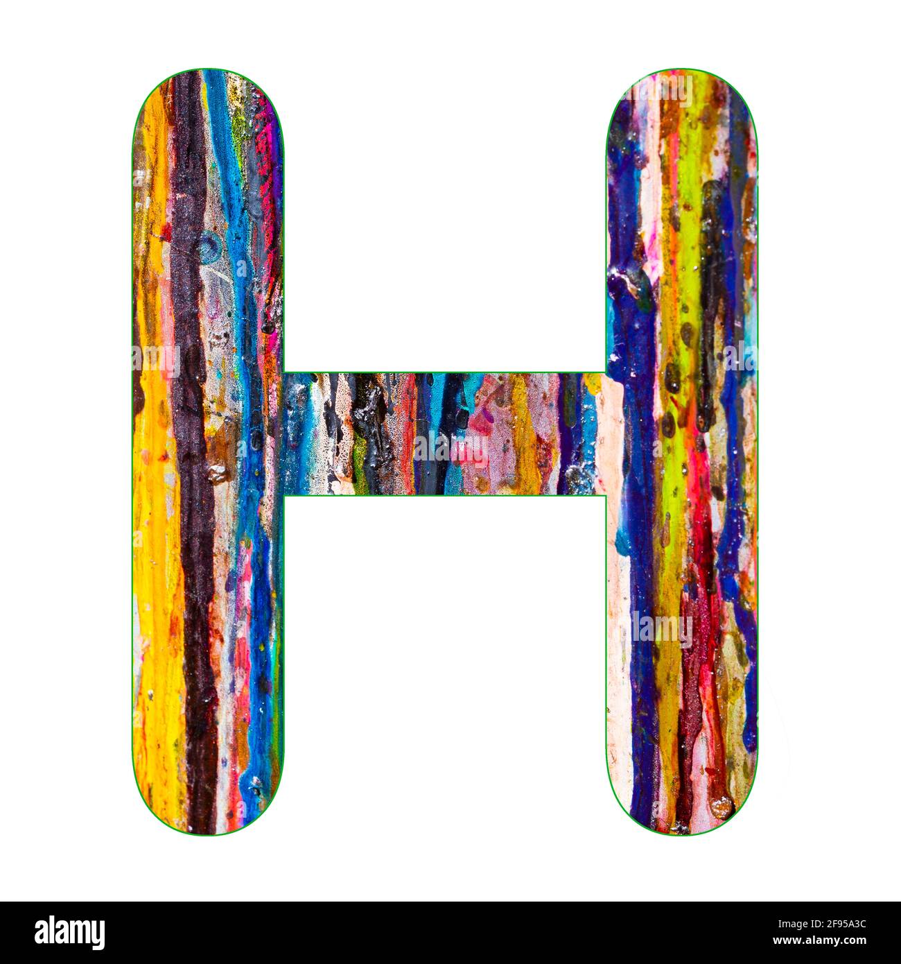 Alphabet letter H - Colorful paint splatter background Stock Photo - Alamy
