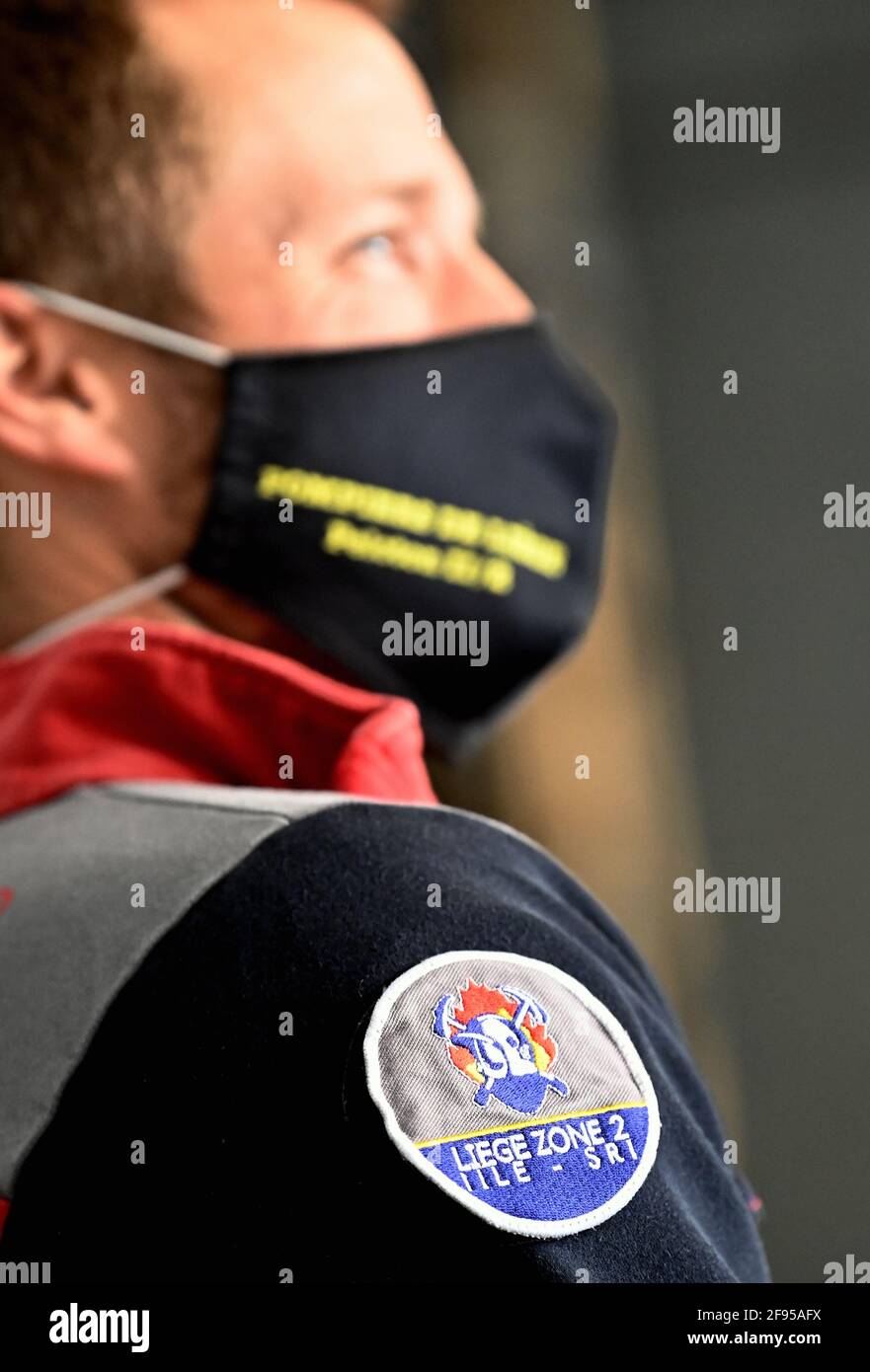Illustration shows the firemen during the morning briefing at the Liege ...