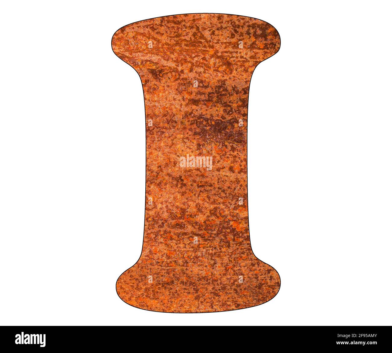 Letter I with rusty metal background Stock Photo - Alamy