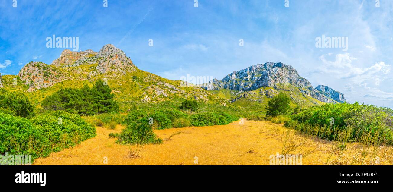 Mountain peaks at the Parque Natural de Levante Stock Photo - Alamy