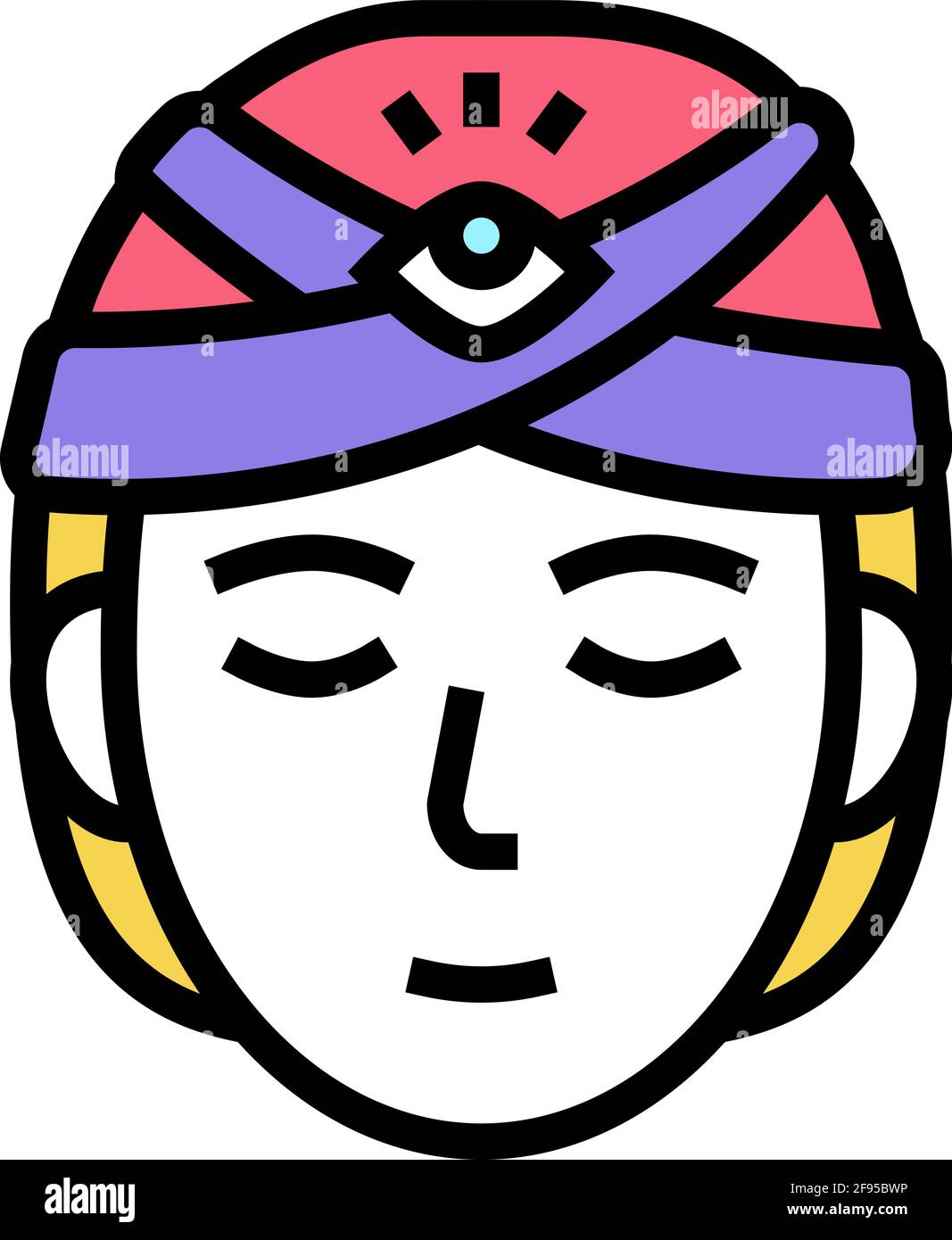 divination astrological color icon vector illustration Stock Vector ...