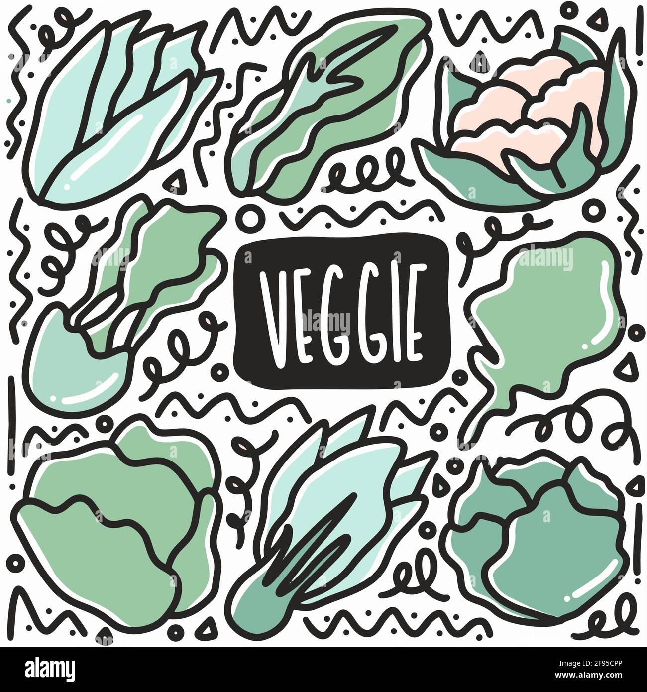 hand drawn veggie doodle set Stock Vector Image & Art - Alamy