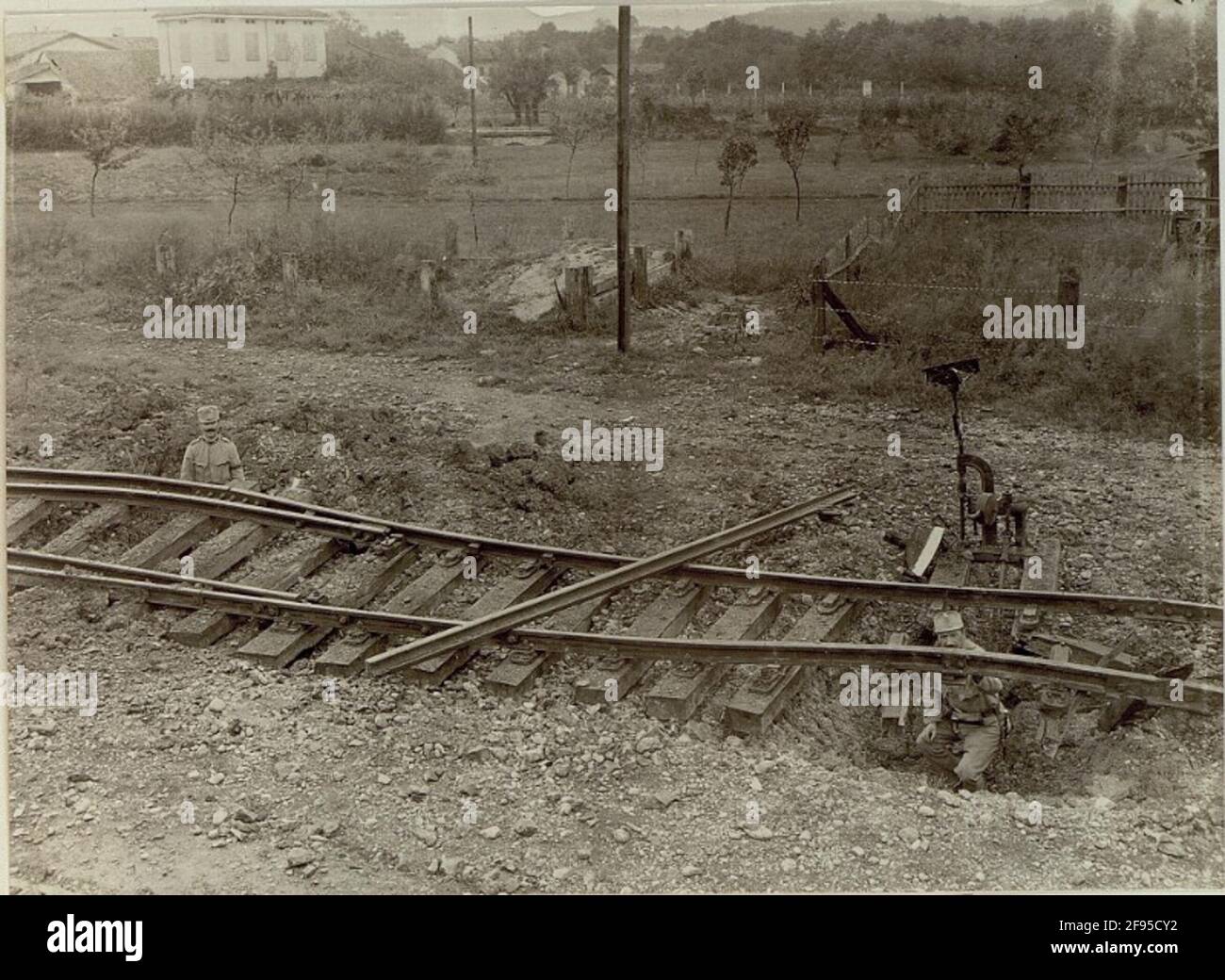 Italian granade funnel in the state station of Görz Stock Photo - Alamy