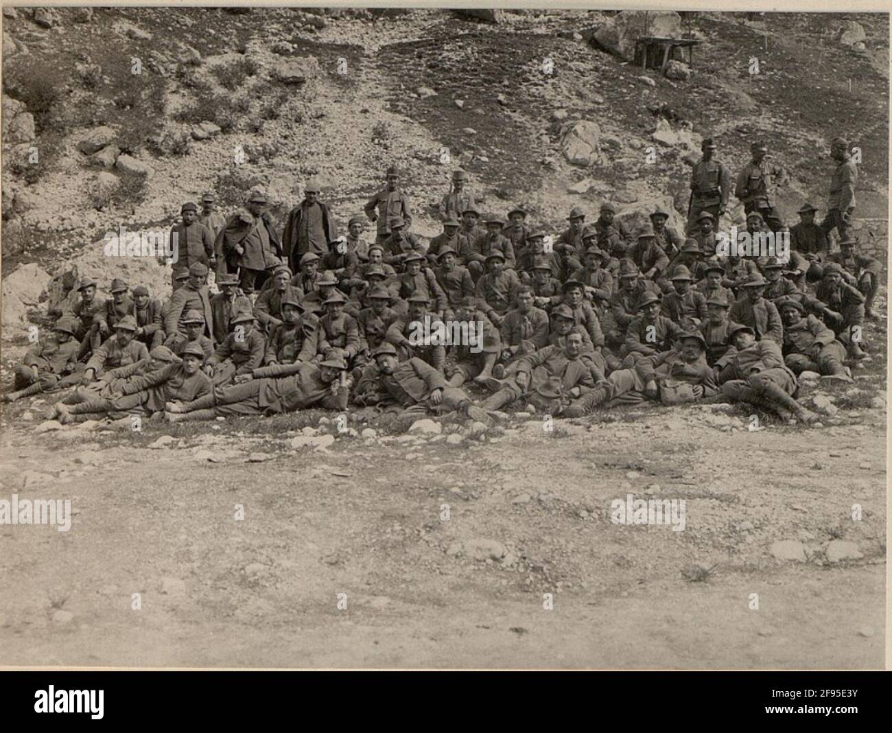 Prisoner Alpini soldiers from regiments 2 in Soca.Troped on 5.5.1916 ...