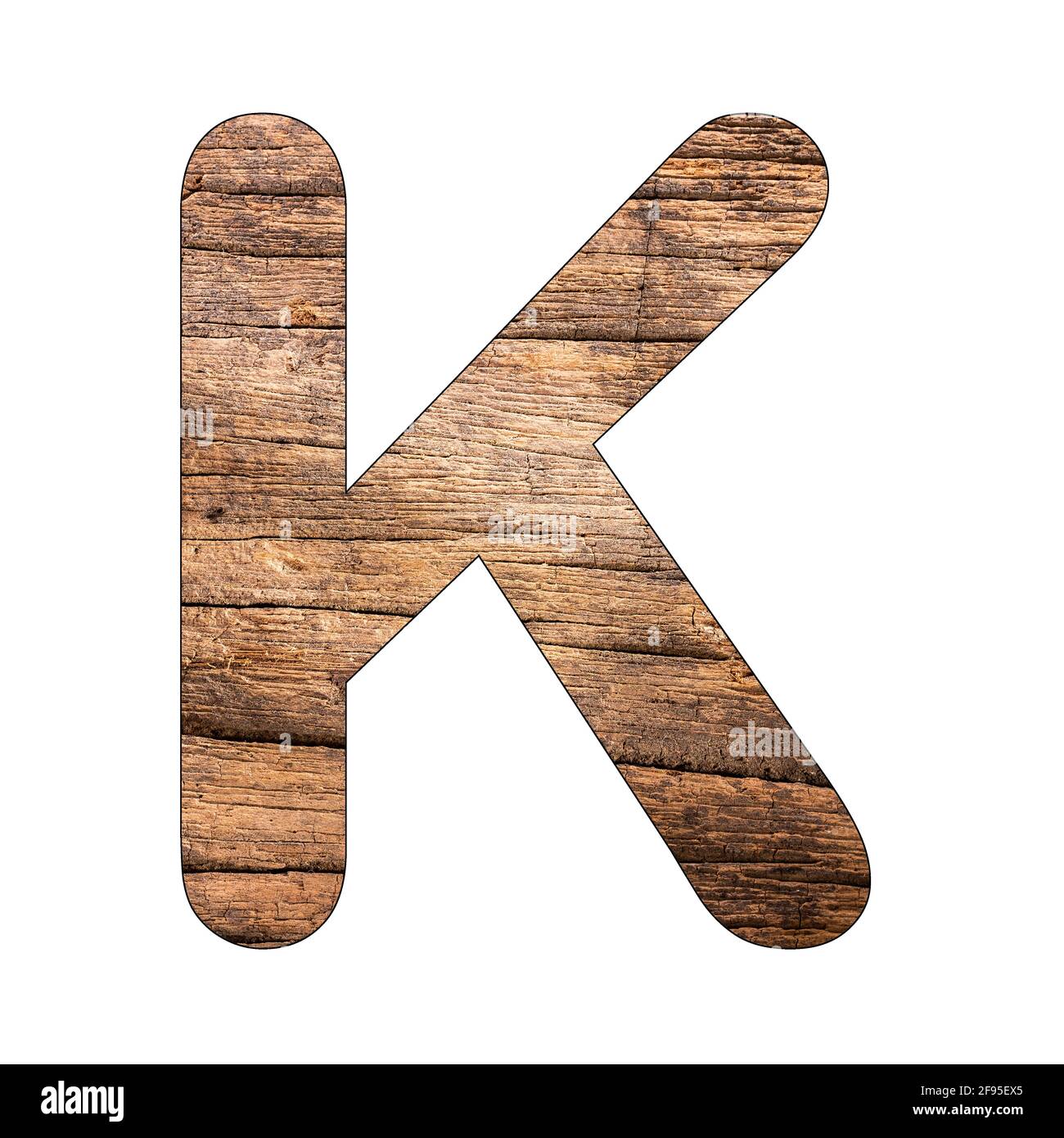 Alphabet letter K on rustic wood background Stock Photo - Alamy