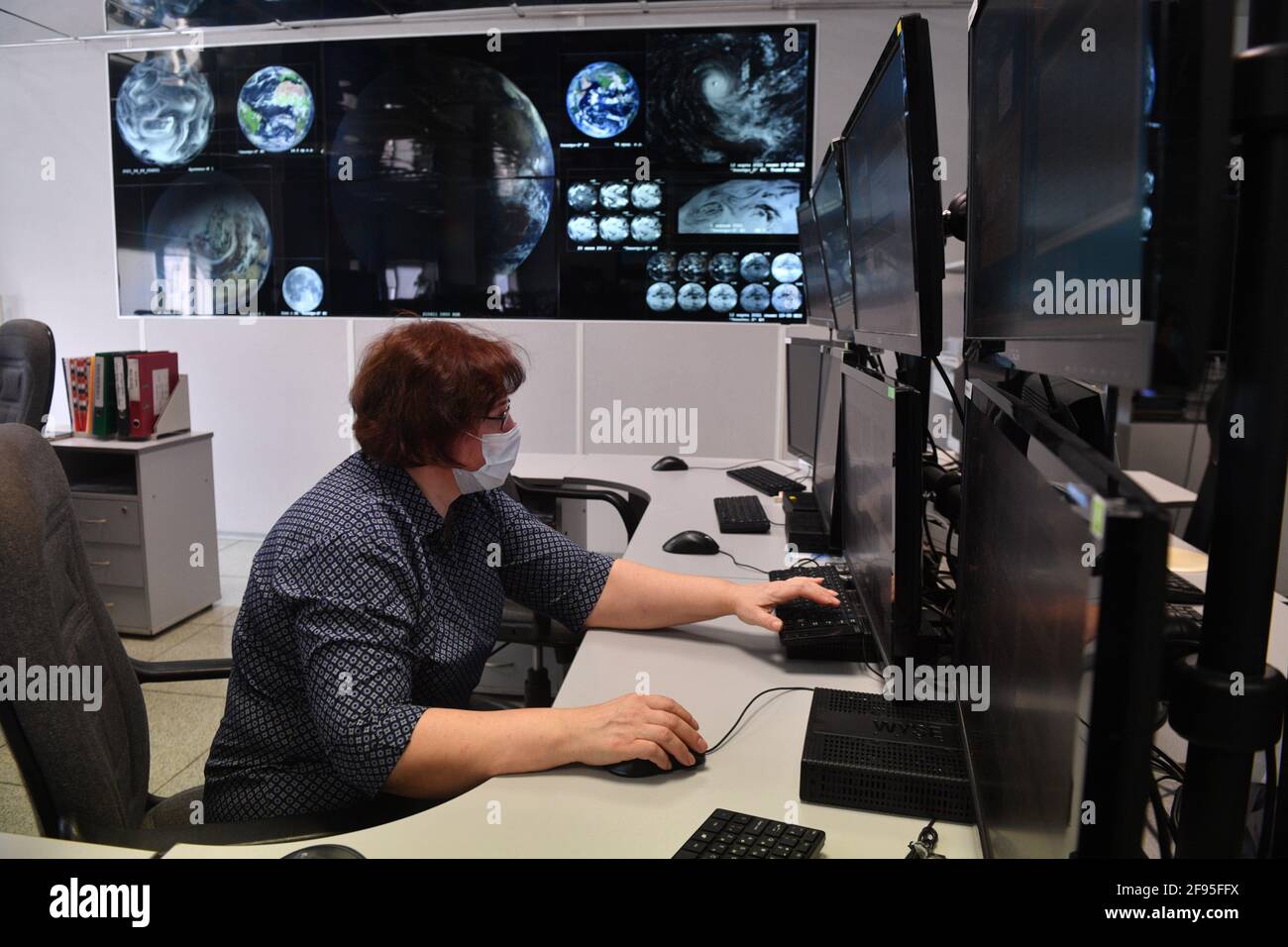 April 12, 2021. - Russia, Moscow. - Research Center for Earth Operative ...