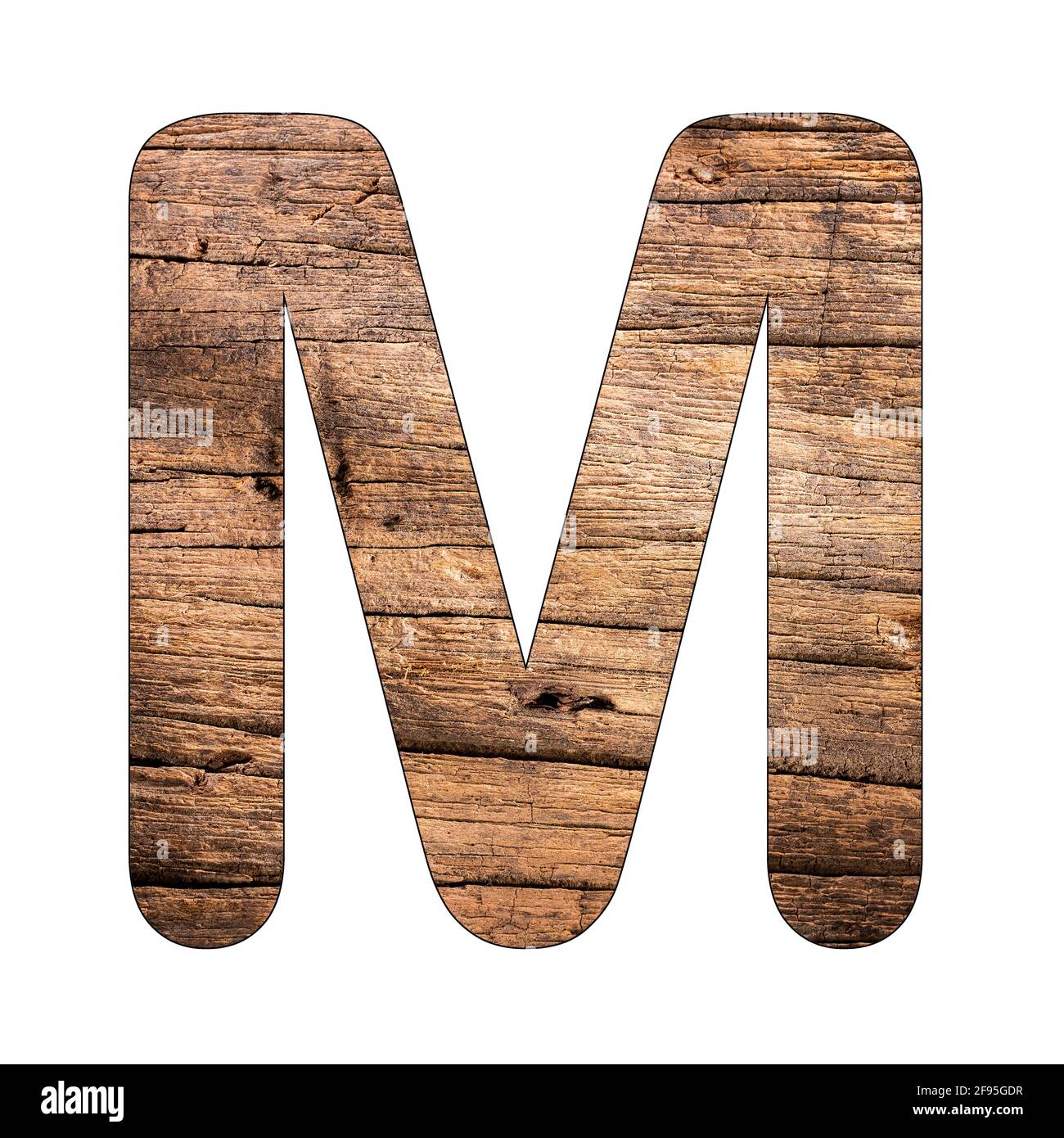 Alphabet letter M on rustic wood background Stock Photo - Alamy