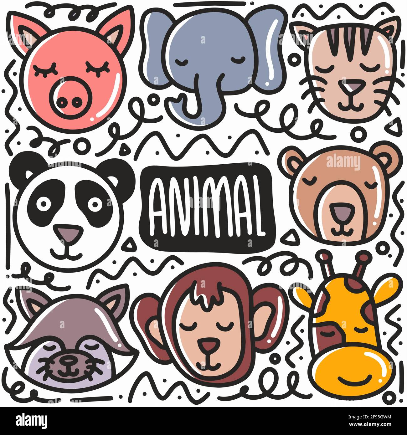 Animal graphic elements Cut Out Stock Images & Pictures - Alamy