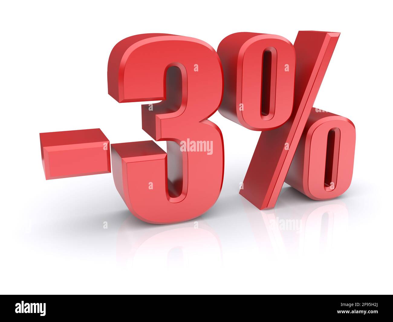 3% discount icon on a white background Stock Photo - Alamy