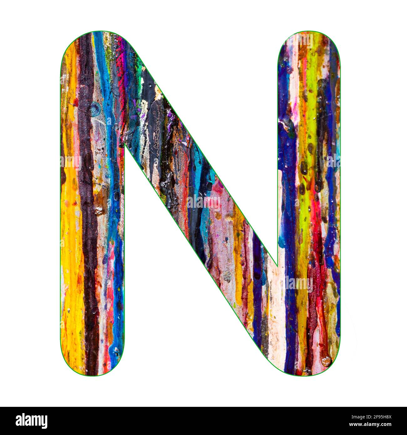 Alphabet letter N - Colorful paint splatter background Stock Photo - Alamy