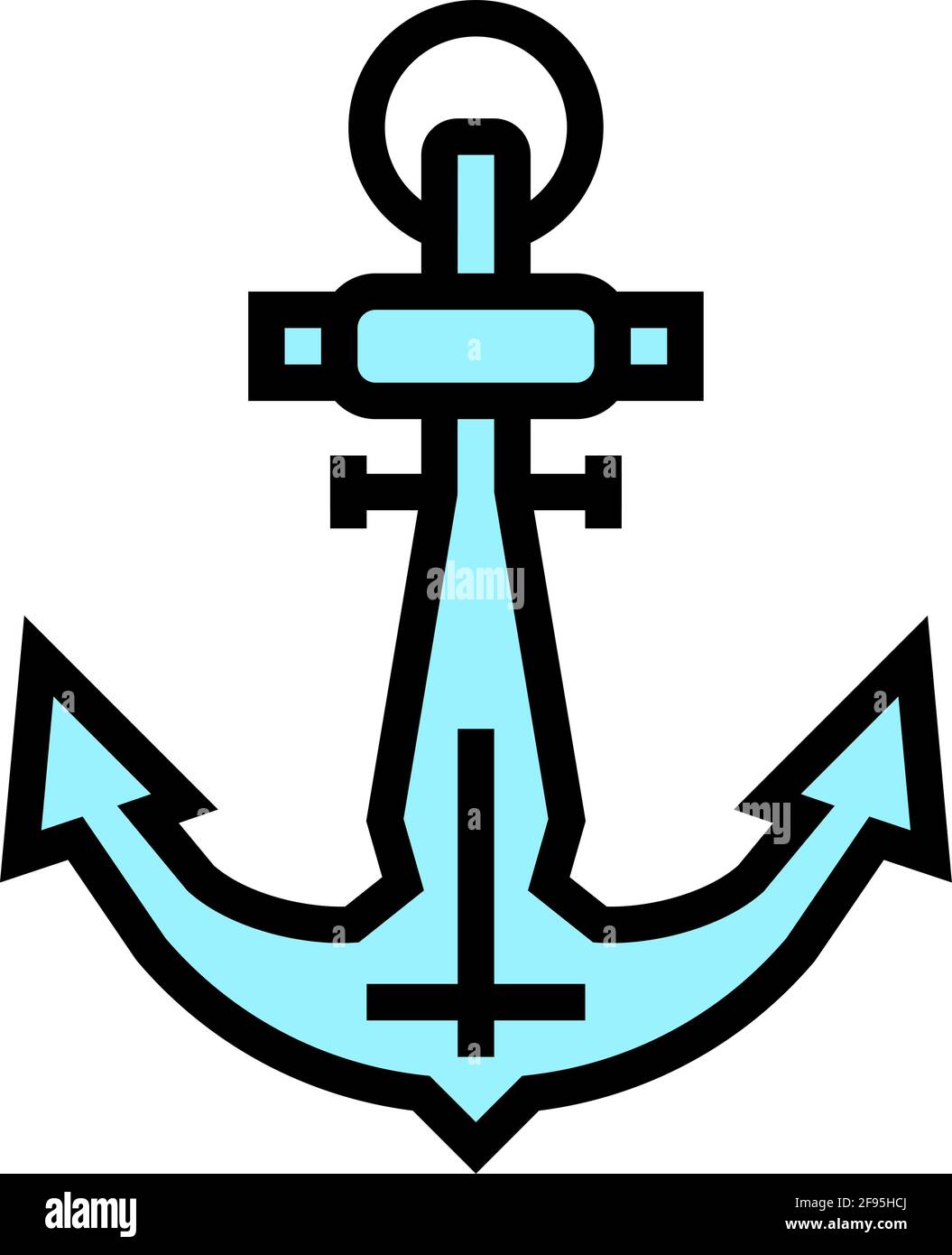 anchor port color icon vector illustration Stock Vector Image & Art - Alamy