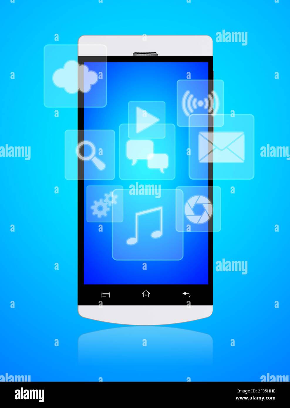 Phone icon blue hi-res stock photography and images - Alamy