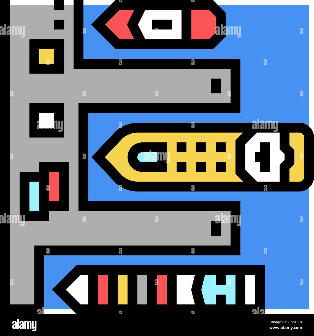 pier of port color icon vector illustration Stock Vector Image & Art ...