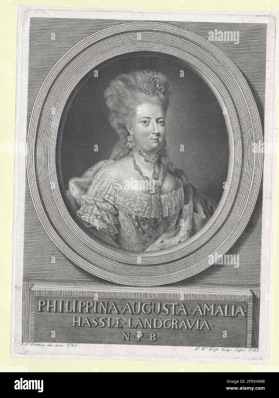 Philippine Auguste Amalie, Princess of Brandenburg-Schwedt Stock Photo ...