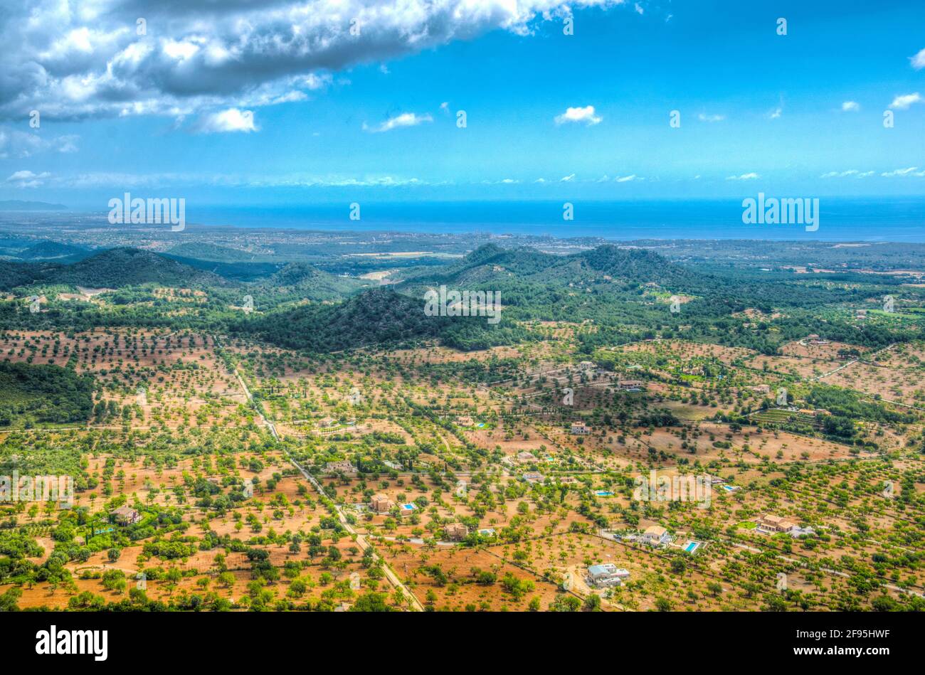 Aerial view of mainland of Mallorca, Spain Stock Photo - Alamy
