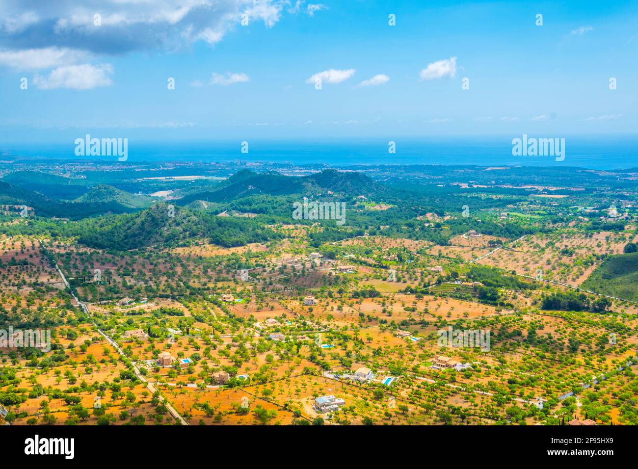 Aerial view of mainland of Mallorca, Spain Stock Photo - Alamy