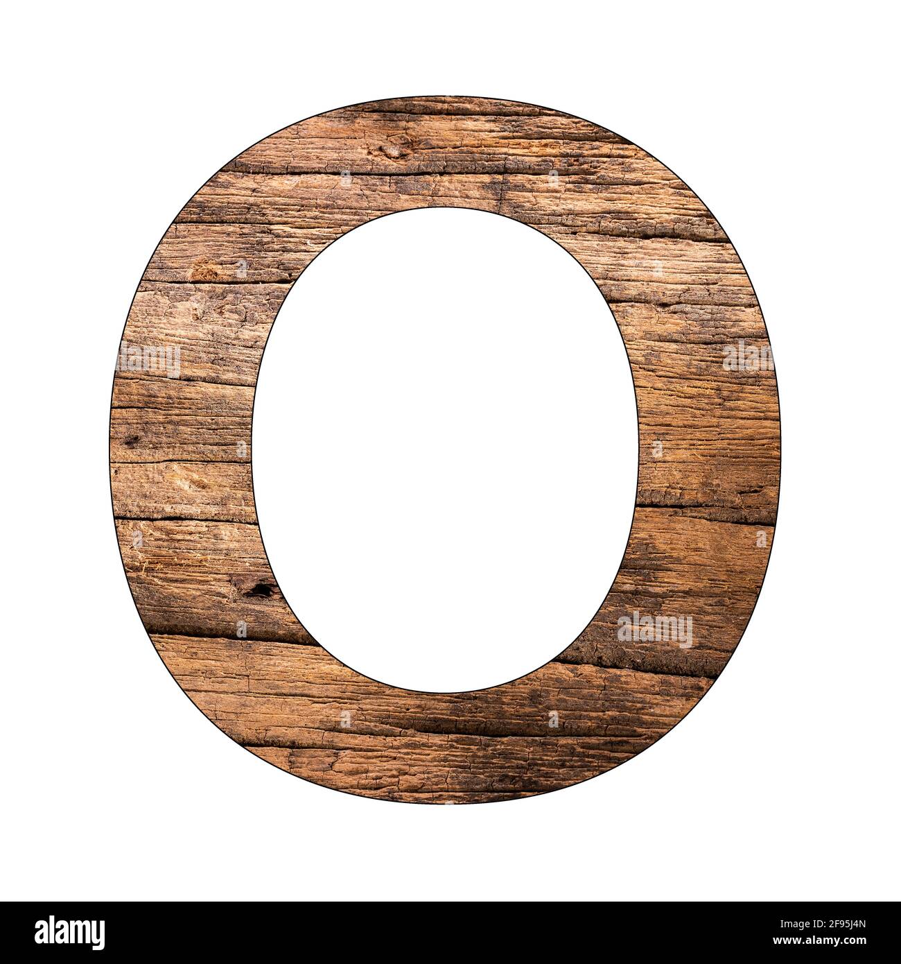 O capital Letter of the Alphabet - Rustic Wood Background Stock Photo ...