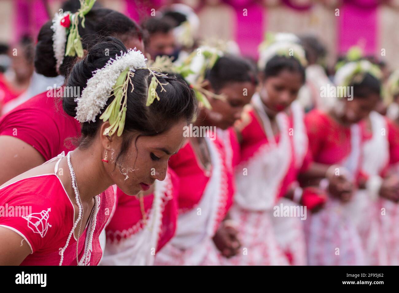 Jharkhand, India. 15th Apr, 2021. Sarhul festival celebrated amidst ...