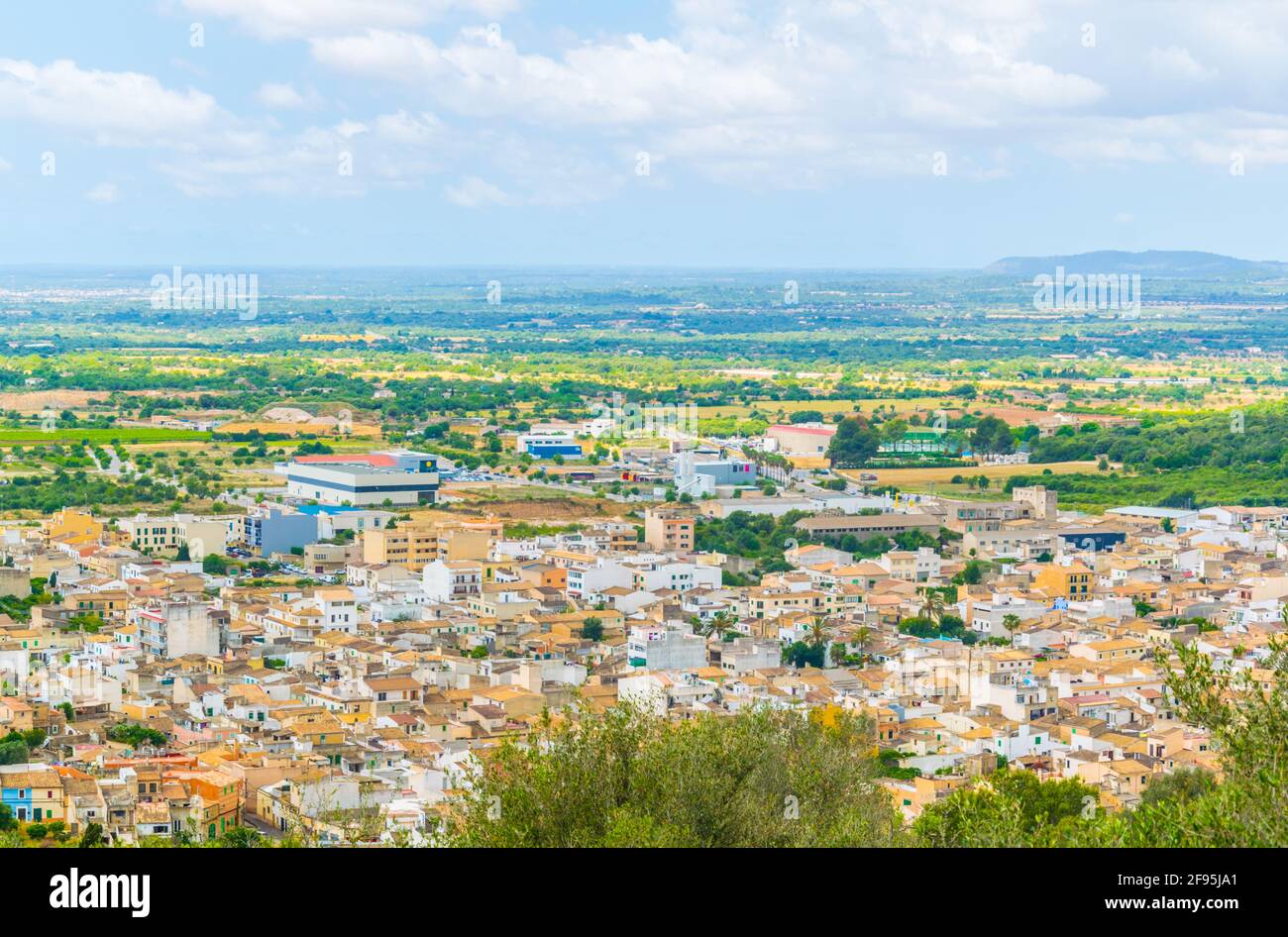 Aerial view of Felanitx, Mallorca, Spain Stock Photo - Alamy