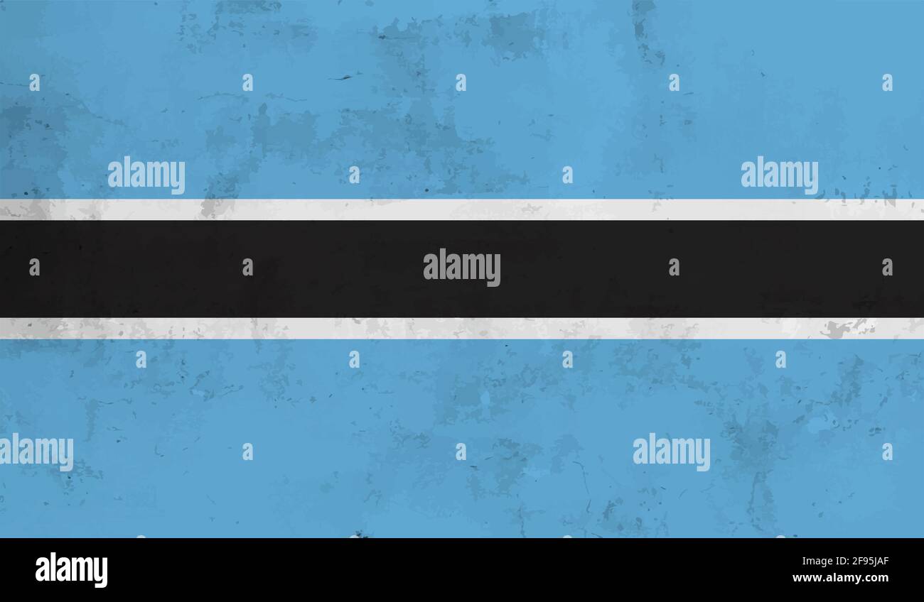 Botswana national flag created in grunge style Stock Vector Image & Art ...