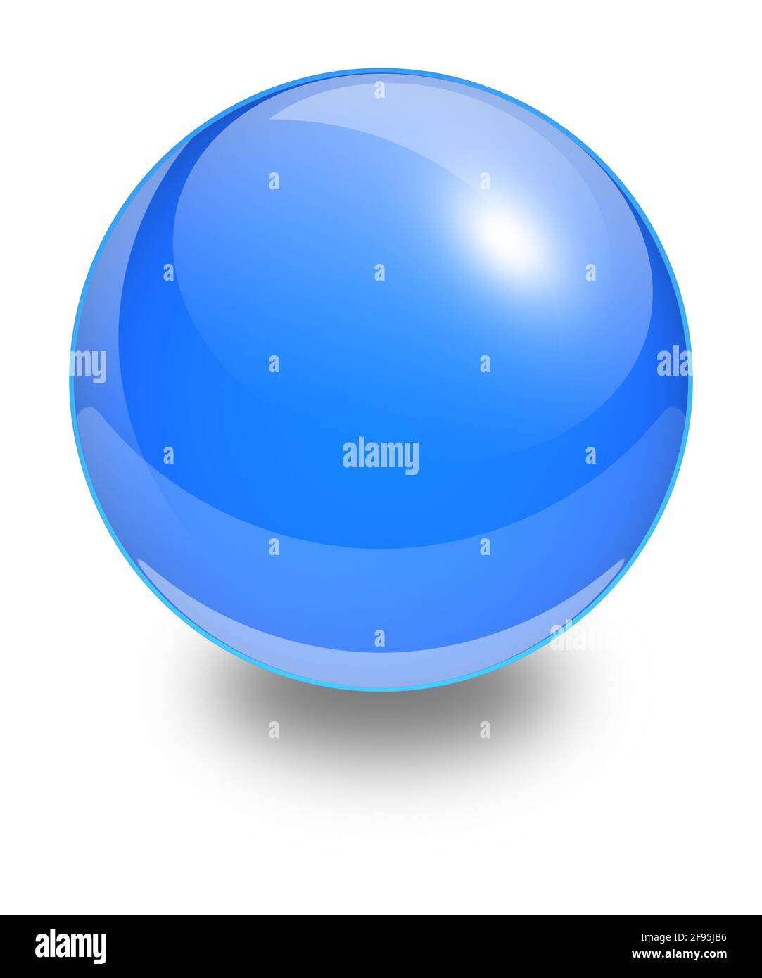 Blue magic glass ball on a white background Stock Photo - Alamy