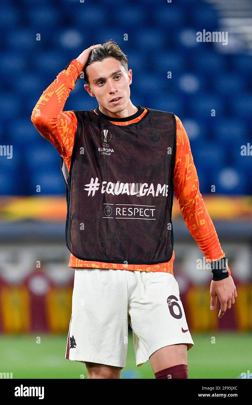 Riccardo Calafiori of A.S. Roma during the UEFA Europa League Quarter ...