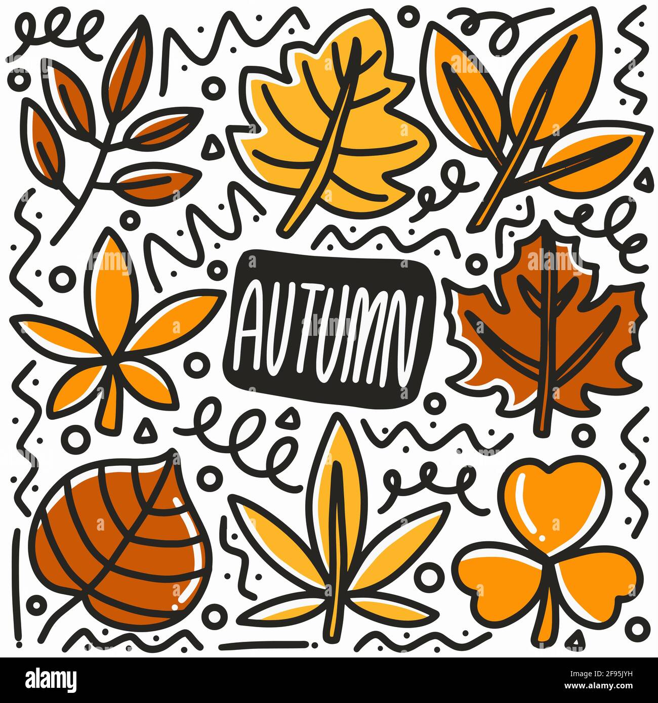 Autumn clipart set hi-res stock photography and images - Alamy