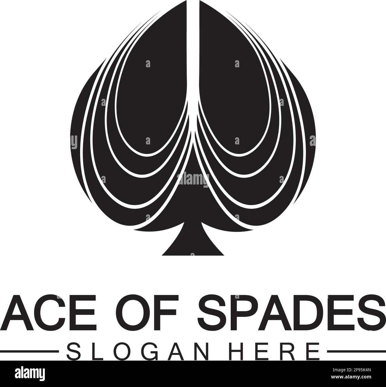 Ace of Spades icon logo design. Flat related icon for web and mobile ...
