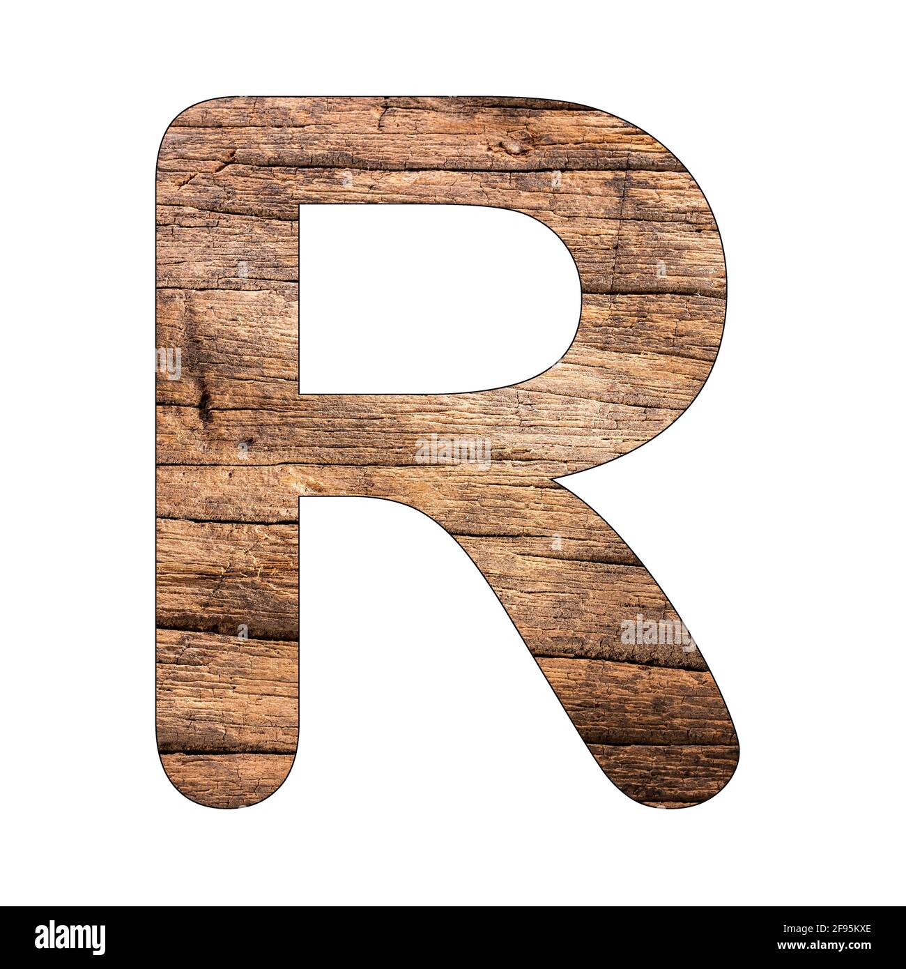 Alphabet letter R on rustic wood background Stock Photo - Alamy