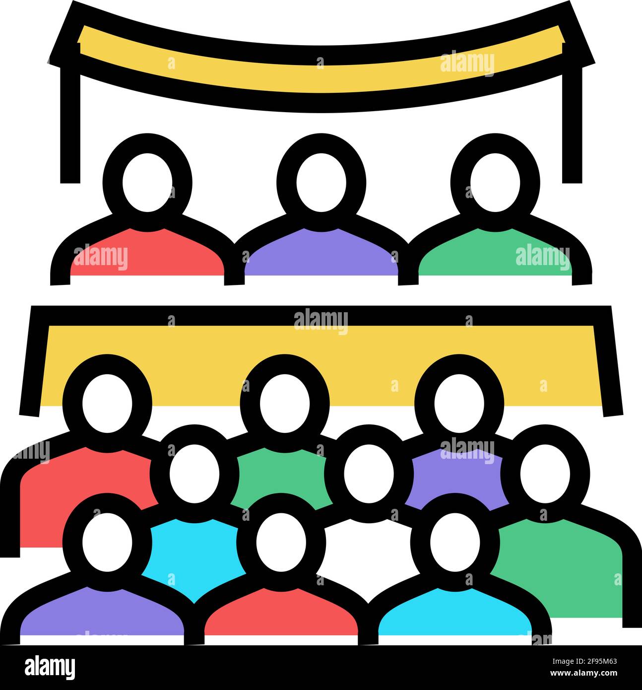 conference forum color icon vector illustration Stock Vector Image ...
