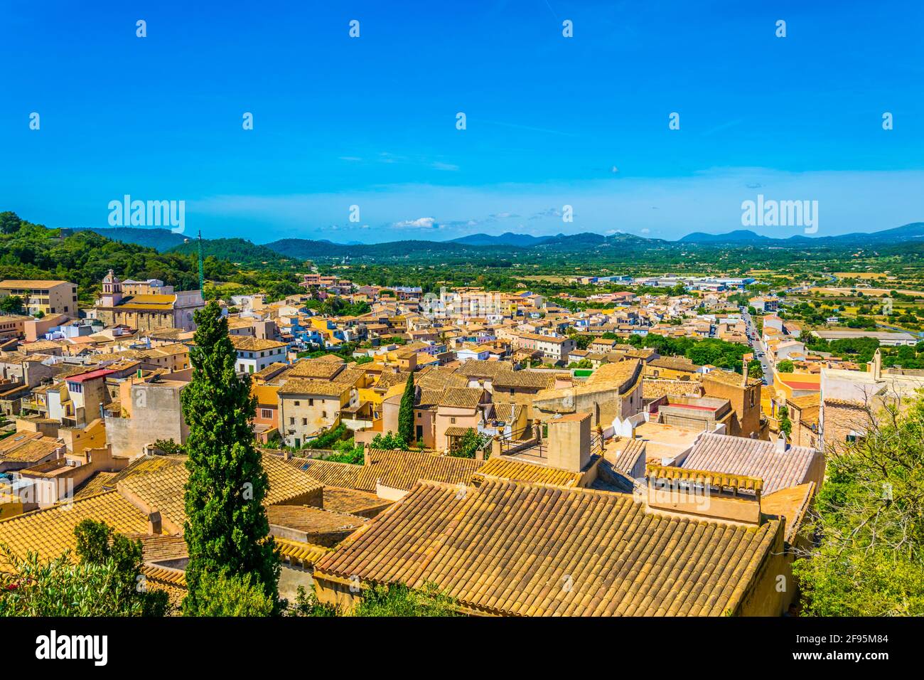 Aerial view of Capdepera town, Mallorca, Spain Stock Photo - Alamy