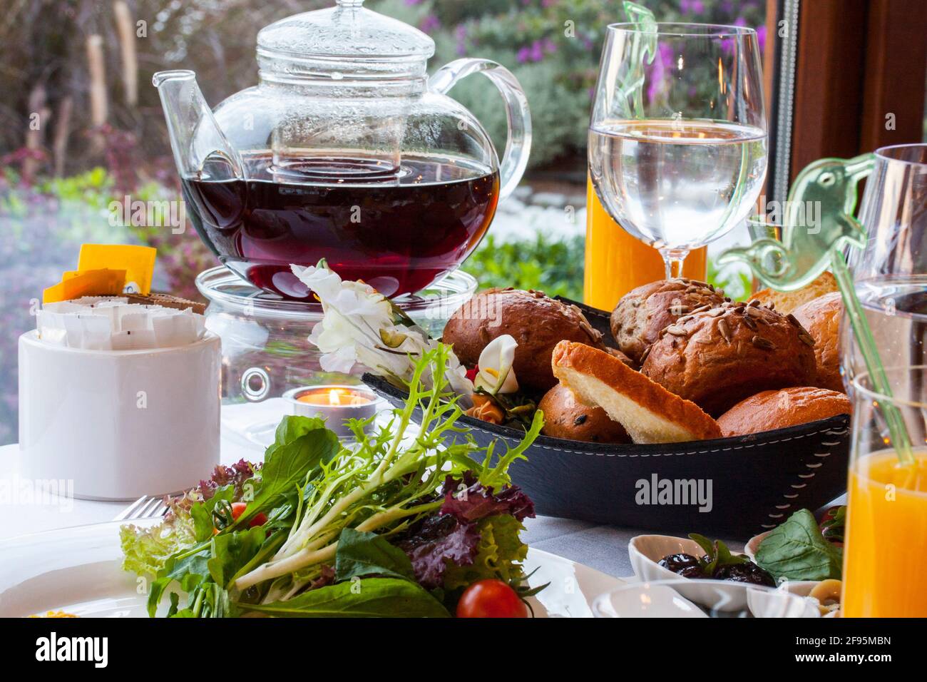 Great Breakfast at A Restaurant Stock Photo - Alamy
