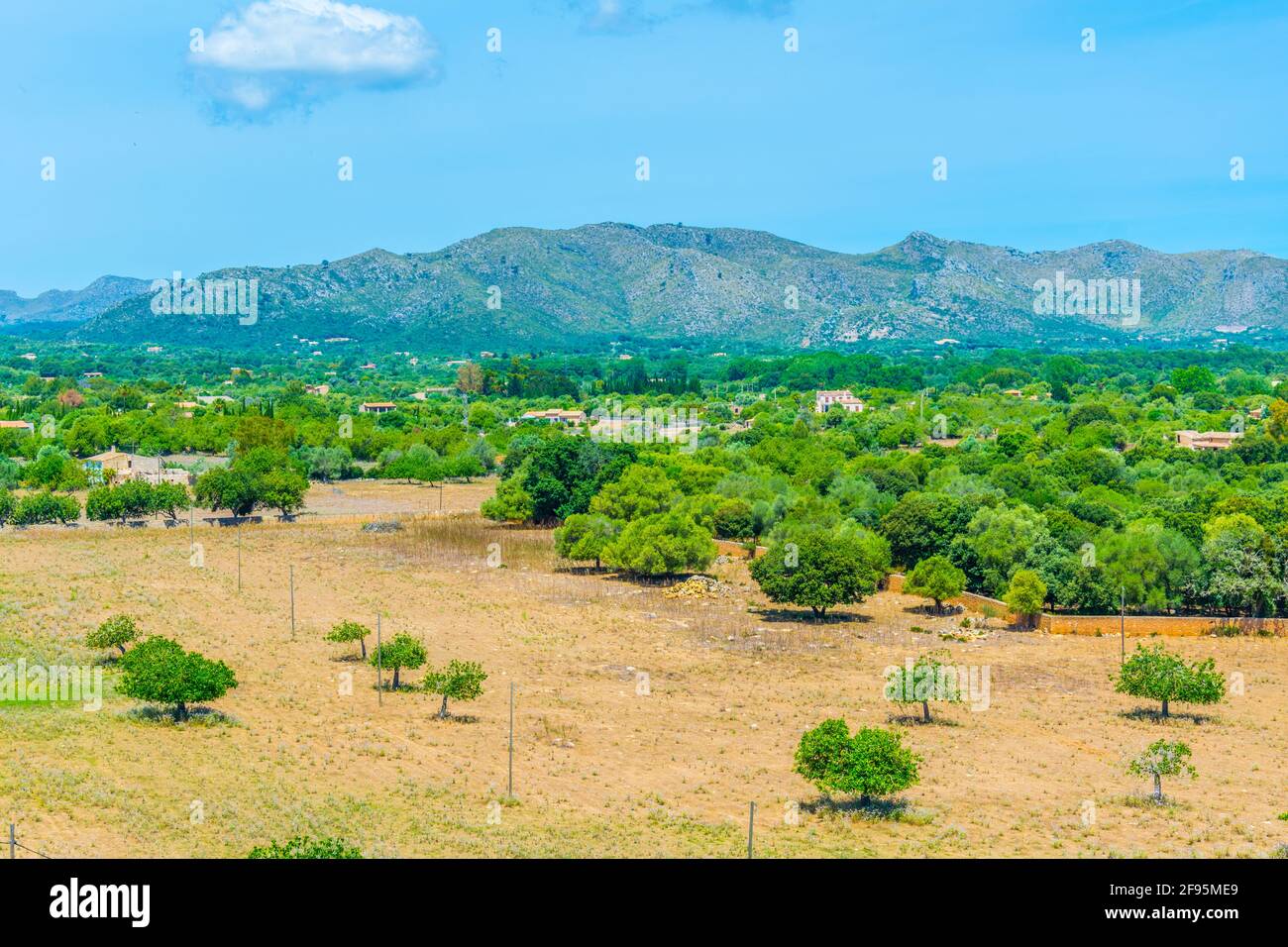Aerial view of mainland of Mallorca, Spain Stock Photo - Alamy