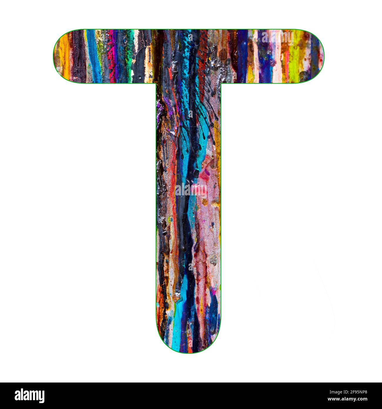 Alphabet letter T - Colorful paint splatter background Stock Photo - Alamy