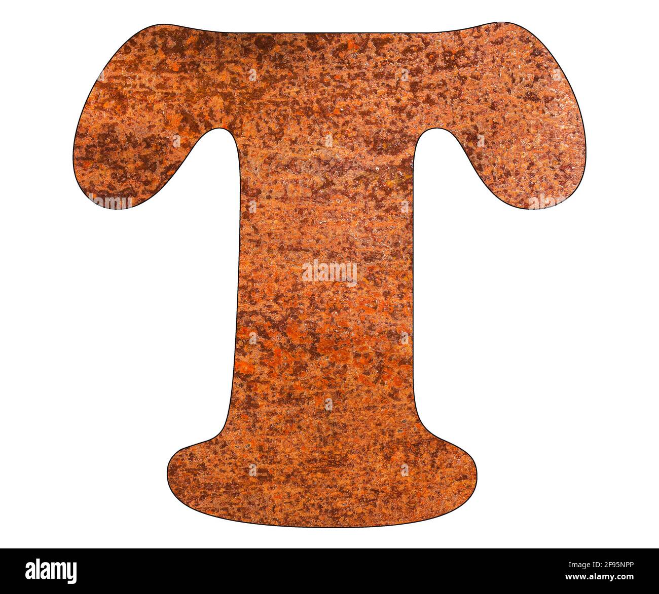Letter T on rusty metal sheet background Stock Photo - Alamy