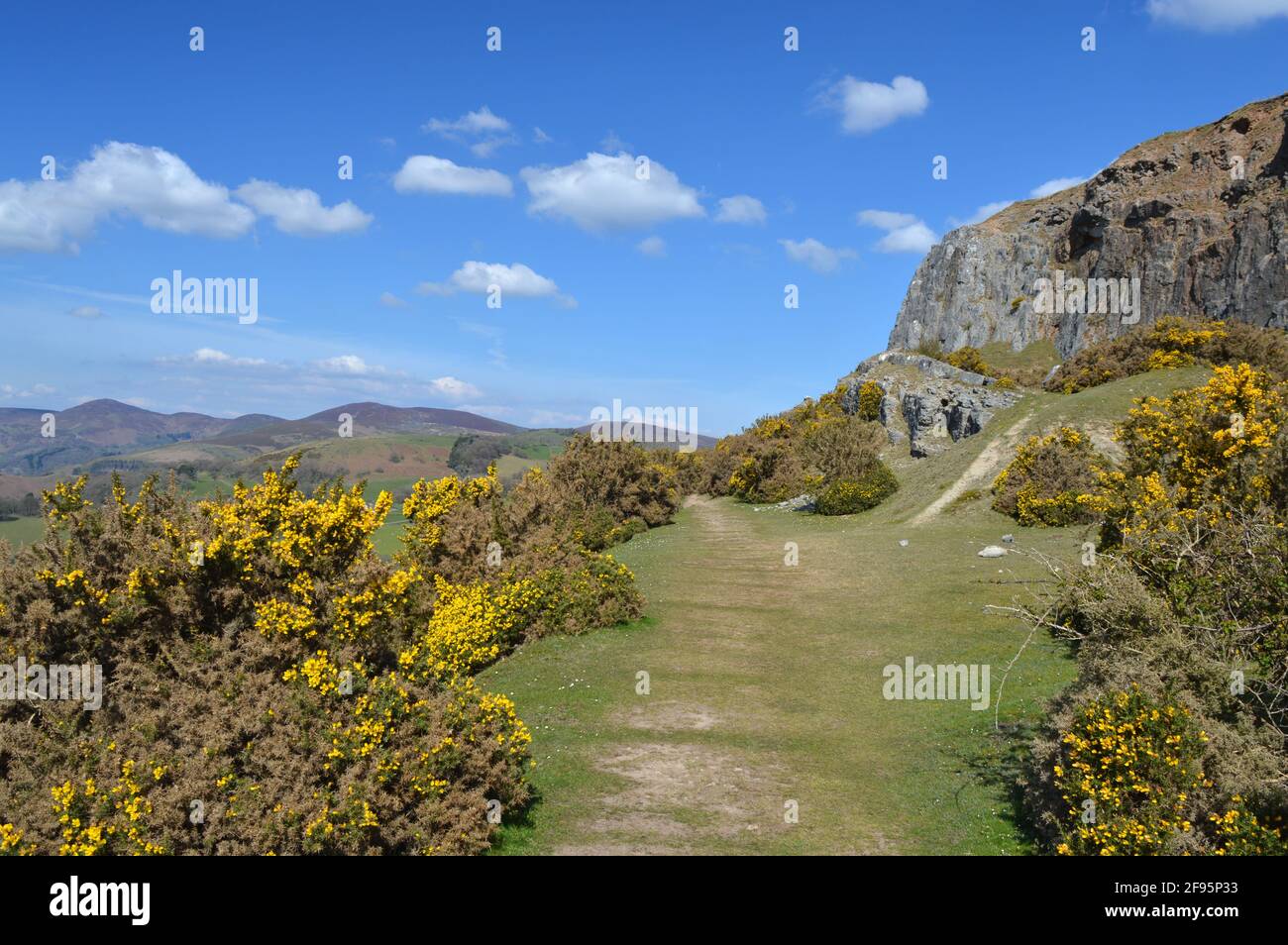 Panorama path, Llangollen Stock Photo - Alamy