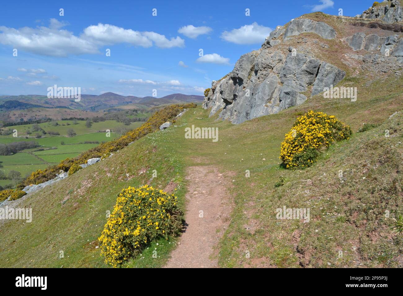 Panorama path, Llangollen Stock Photo - Alamy