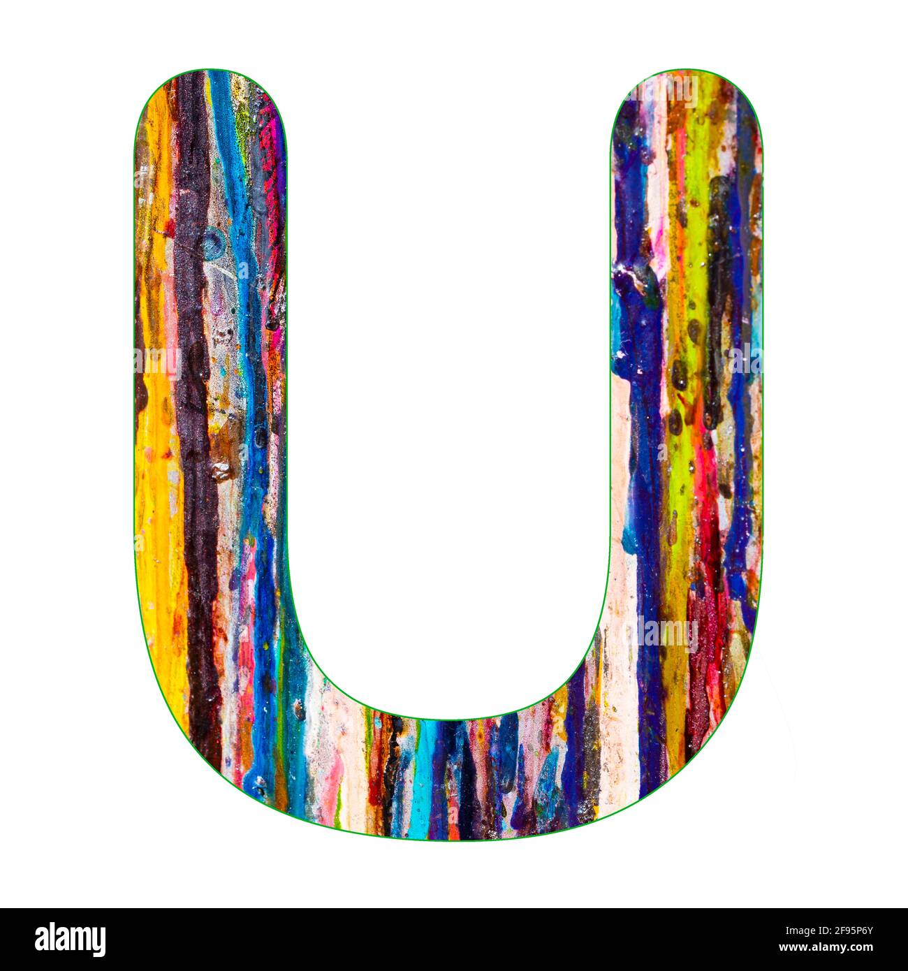 Alphabet letter U on dripping paint background Stock Photo - Alamy