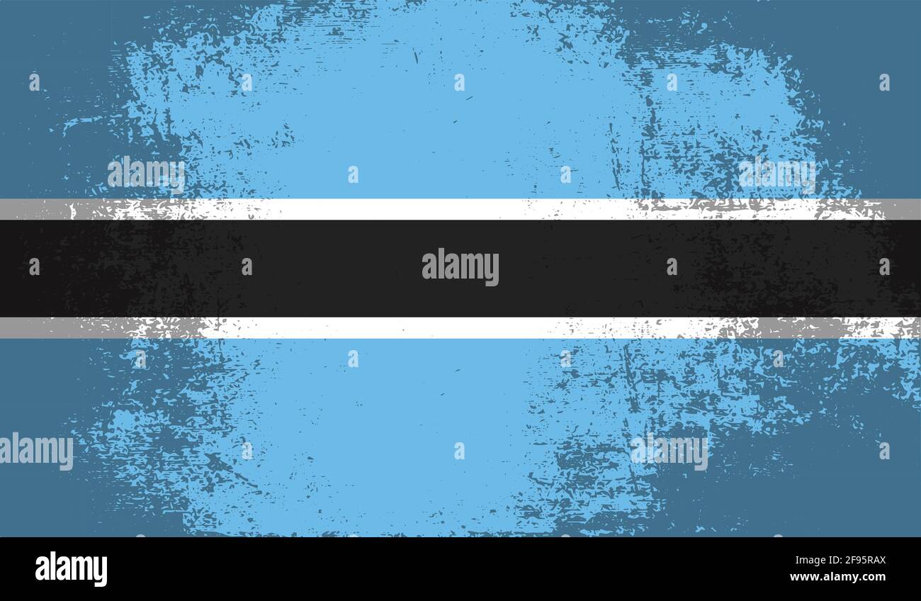 Botswana national flag created in grunge style Stock Vector Image & Art ...