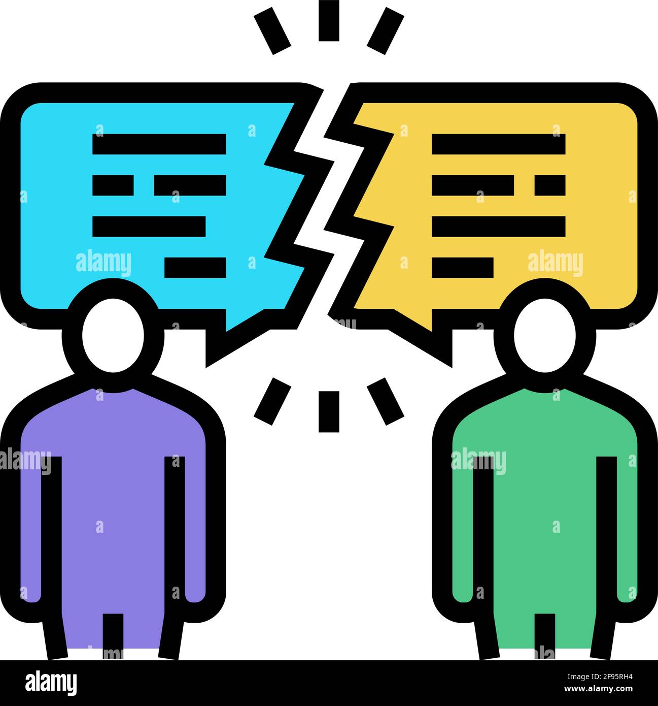 different opinions color icon vector illustration Stock Vector Image ...