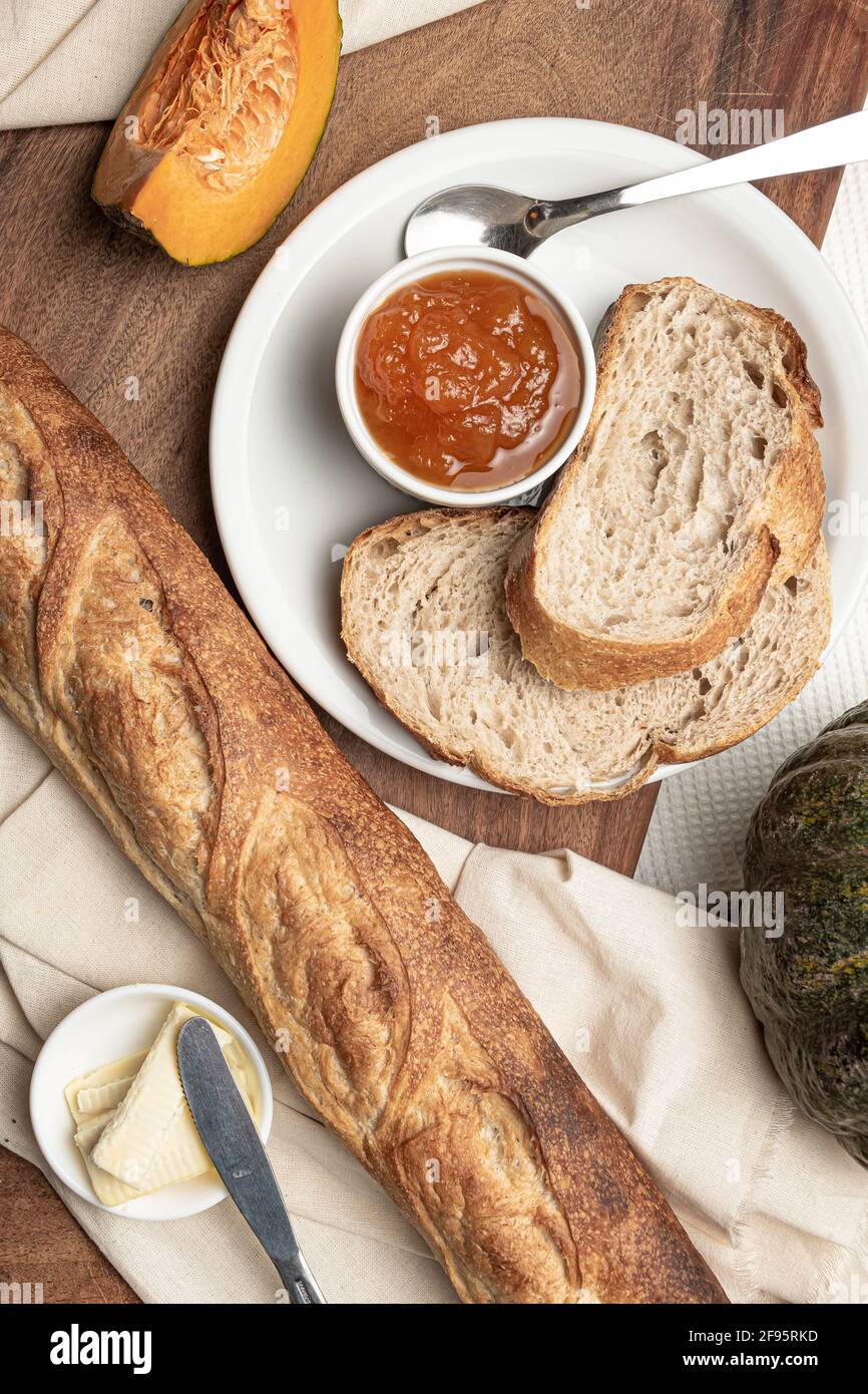 Breakfast with marmalade Stock Photo - Alamy