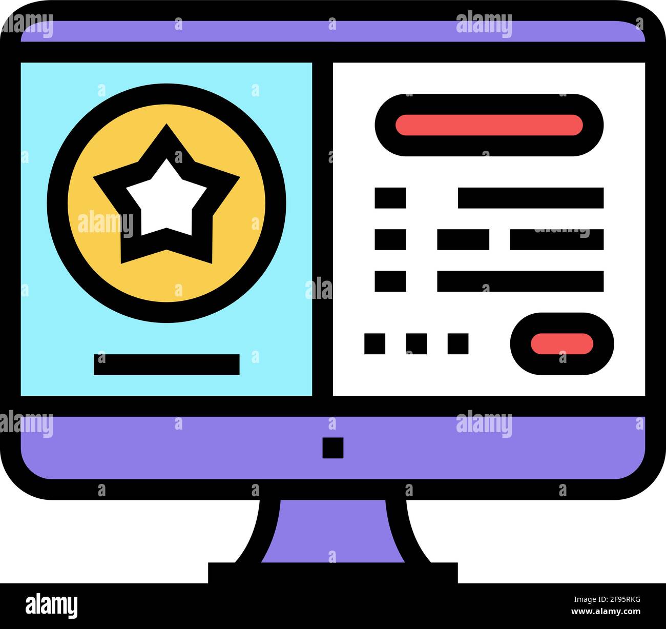 online bonus color icon vector illustration Stock Vector Image & Art ...