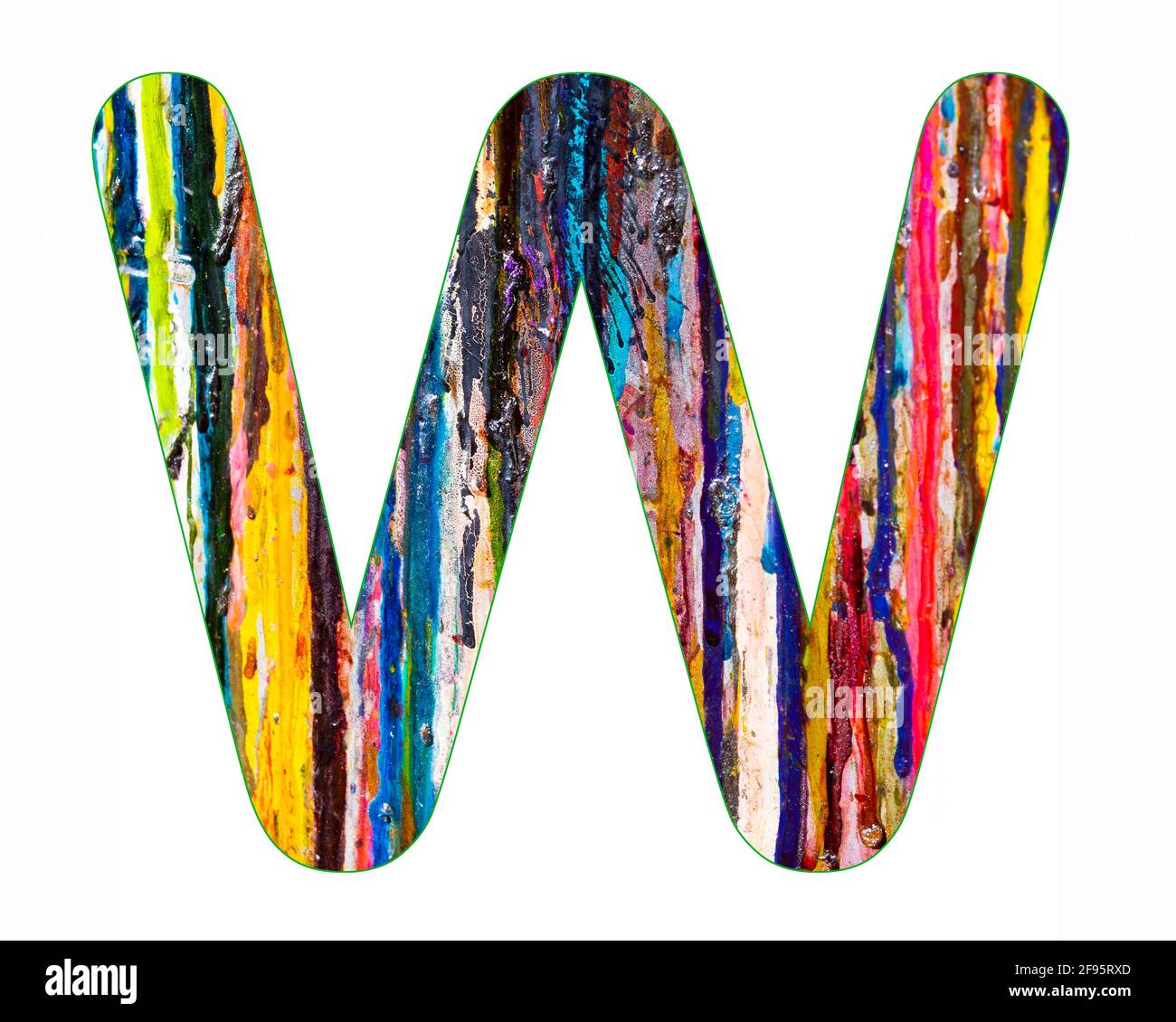 Alphabet letter W on dripping paint background Stock Photo - Alamy