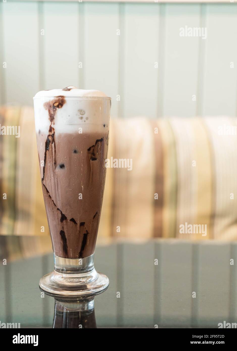 iced chocolate on the table Stock Photo - Alamy