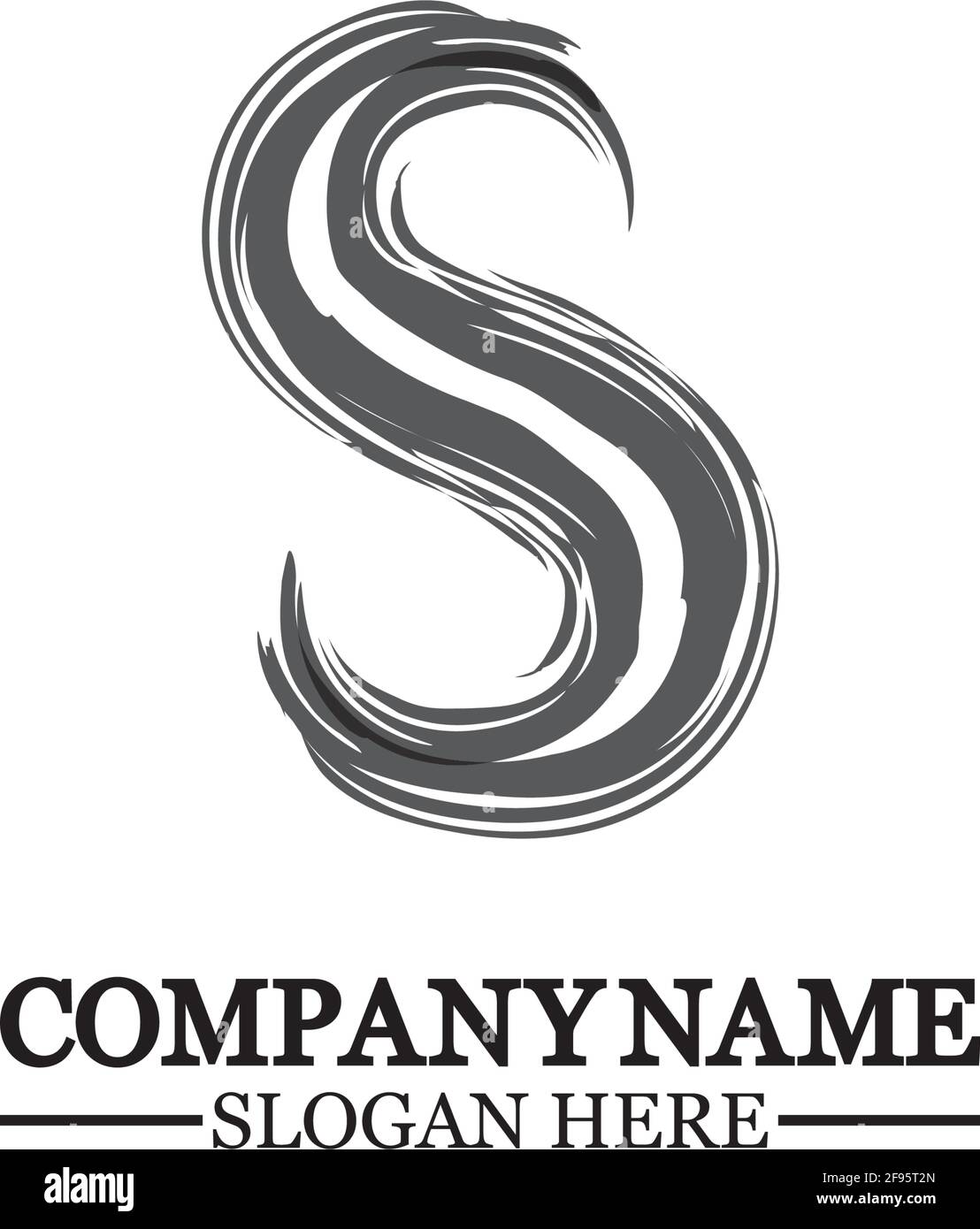 grunge letter S, vector design element,S grungy font, brush, logo ...