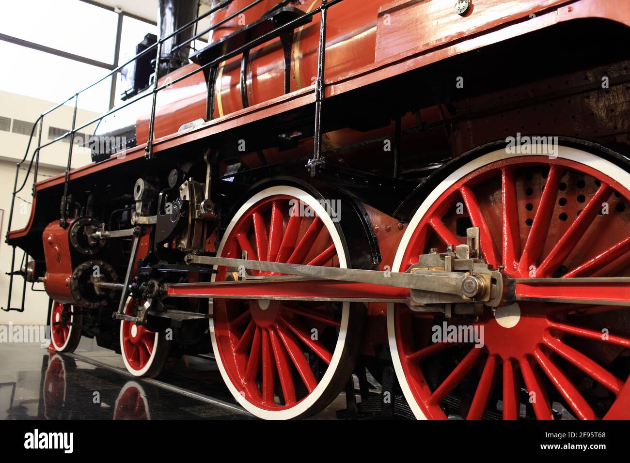 Vintage old train wheels at the museum Stock Photo - Alamy