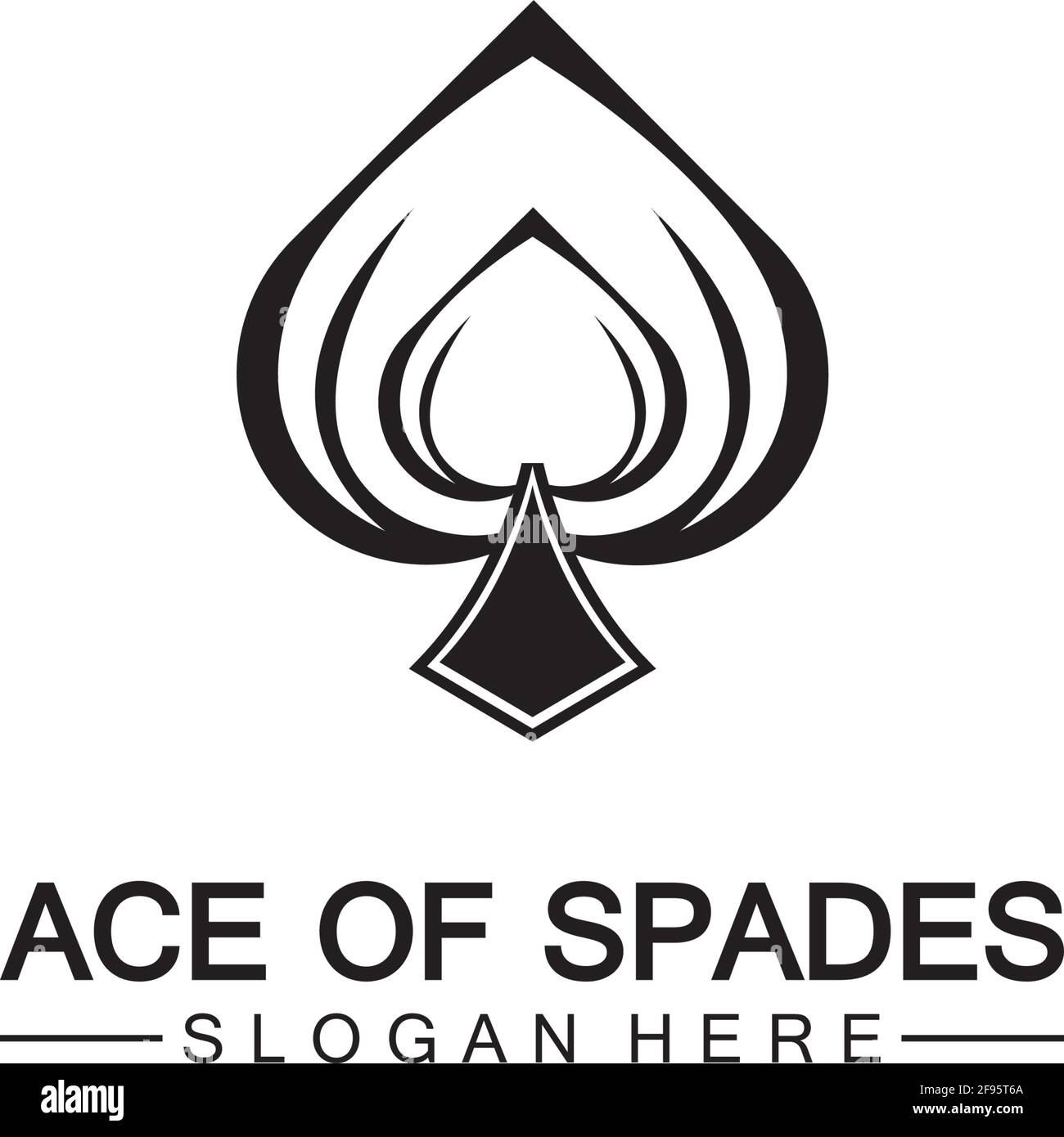Ace of Spades icon logo design. Flat related icon for web and mobile ...