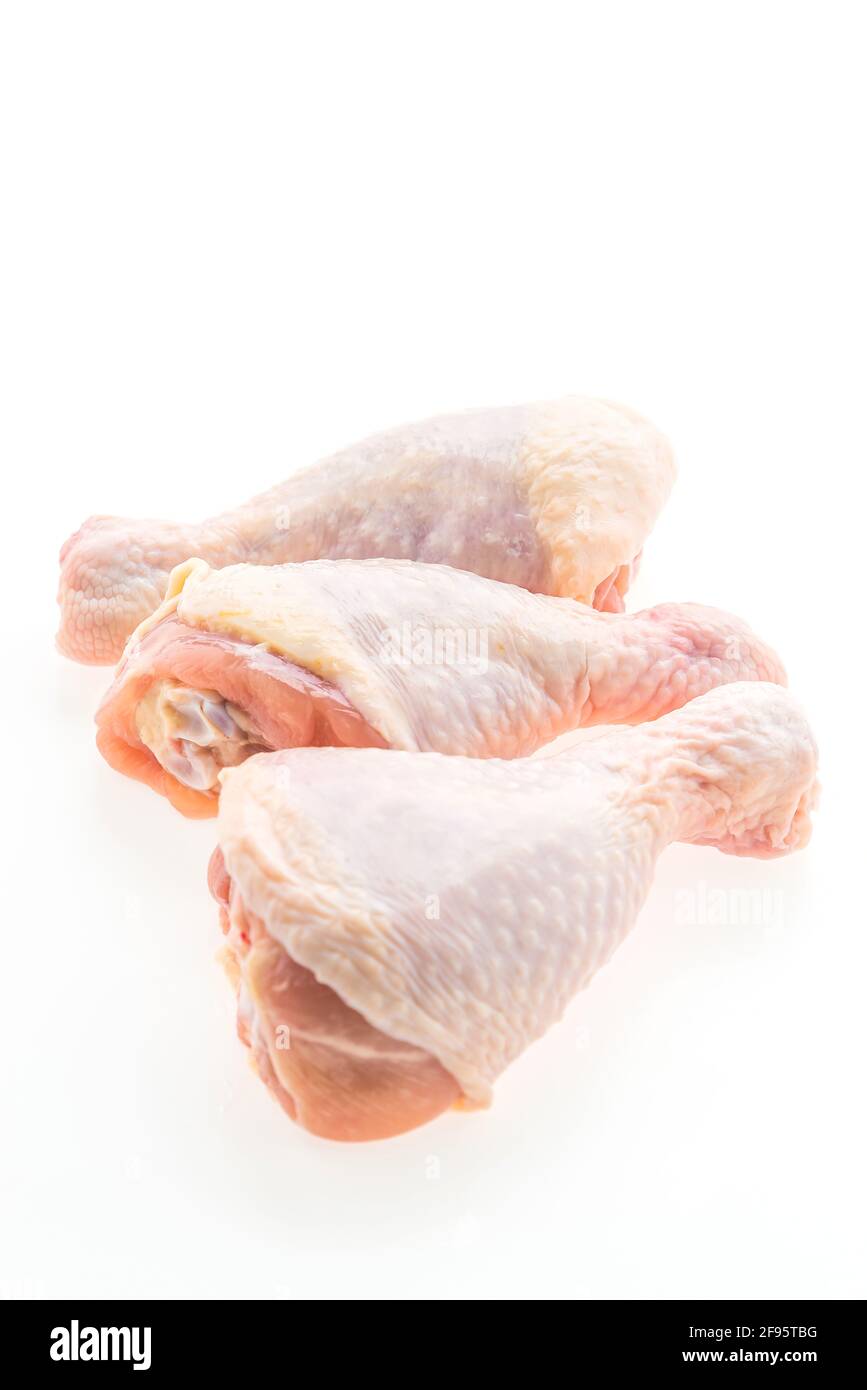 Raw Chicken meat isolated on white background Stock Photo - Alamy