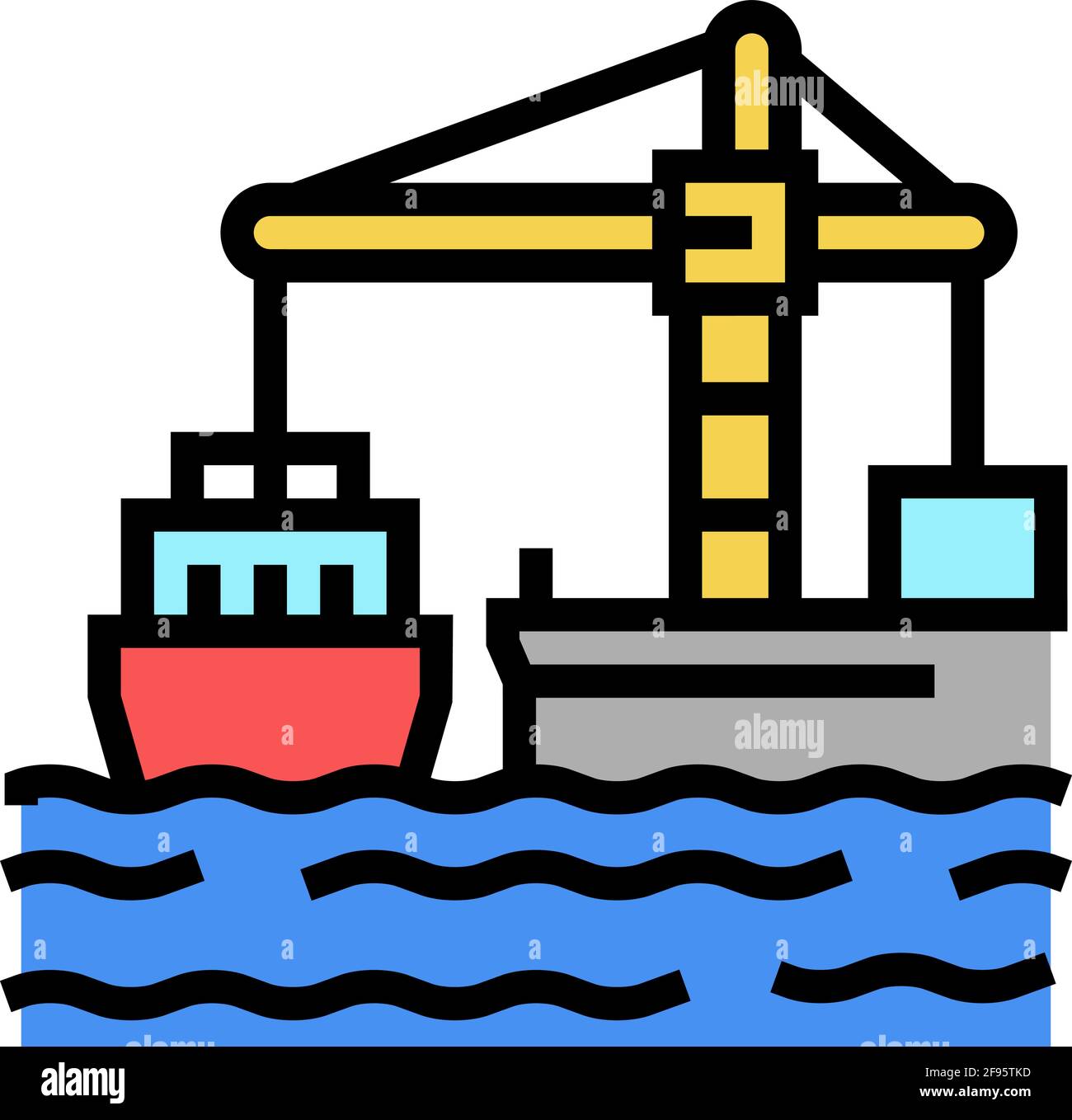 crane loader port machine color icon vector illustration Stock Vector ... crane loader port machine color icon vector illustration Stock Vector ...
